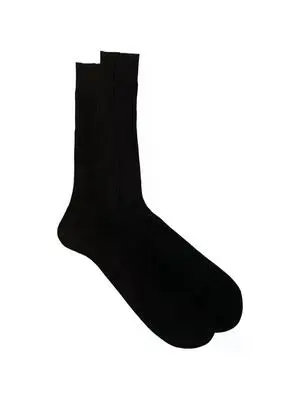 Zegna Logo-print Mid-calf Socks - Brown