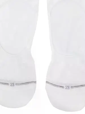 Zegna Logo-embroidered Socks - White