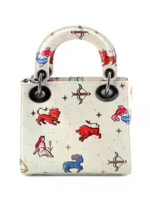 Dior Lady Pixel Zodiac Printed Calfskin Mini Shoulder Bag - Neutrals
