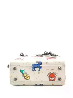 Dior Lady Pixel Zodiac Printed Calfskin Mini Shoulder Bag - Neutrals