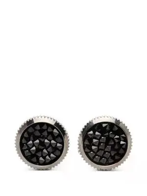 Giorgio Armani Crystal-embellished Cufflinks - Black