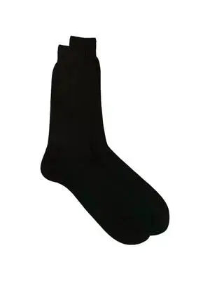 Zegna Logo-print Socks - Brown