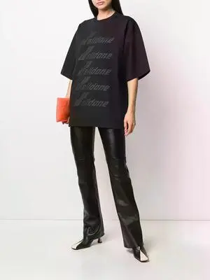 We11Done Oversized Logo-print T-shirt - Black