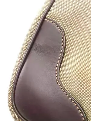 Prada 2000s Canvas And Leather Tote Bag