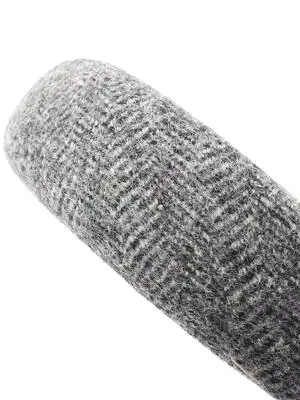 Miu Miu Tweed Headband With Logo