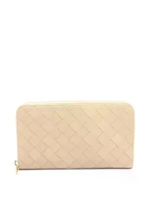 Bottega Veneta Intrecciato-leather Zip-closure Wallet - Neutrals