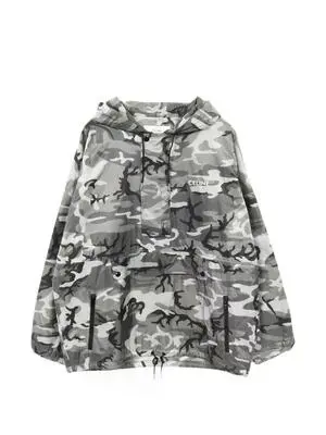 Celine Camouflage Logo-print Hoodie