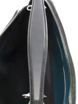 Fendi 2000s Dot Com Leather Tote - Black