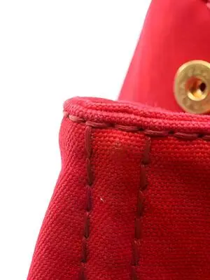 Prada 2000s Canapa Canvas Tote Bag - Red