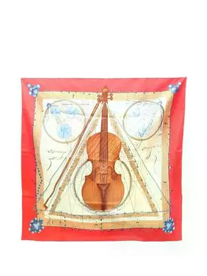 Hermès La Musique Des Spheres Silk Scarf - Red