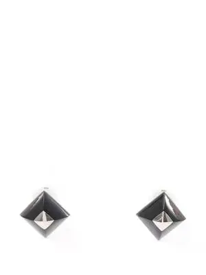 Hermès 2010s Square Earrings - Silver