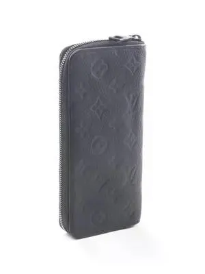 LOUIS VUITTON 2021s Monogram Leather Zip-closure Wallet - Black