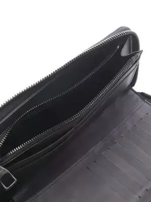 LOUIS VUITTON 2021s Monogram Leather Zip-closure Wallet - Black