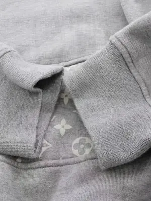 LOUIS VUITTON Monogram Panel Hoodie - Grey