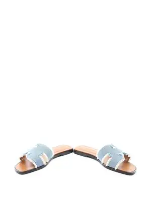 Hermès 2010s Oran Denim Sandals