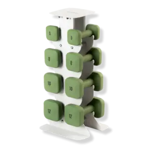 WeGym Safegrip Dumbbells Middle Set With Light Rack - Forest