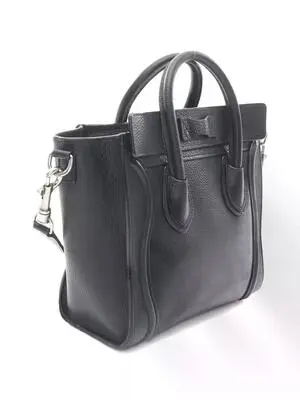 Celine 2000s Leather Tote Bag - Black