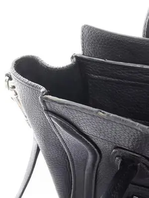 Celine 2000s Leather Tote Bag - Black
