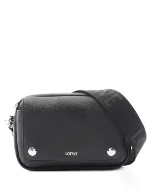 Loewe Small Leather Messenger Bag - Black