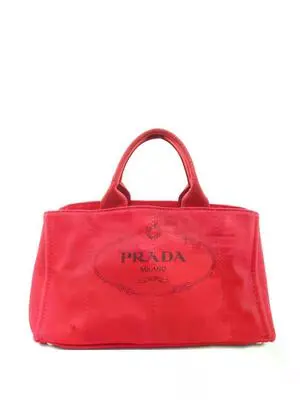 Prada 2000s Canapa Canvas Tote Bag