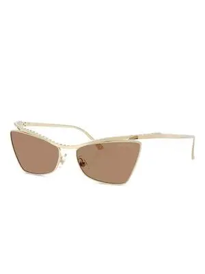 JIMMY CHOO Crystal-embellished Cat-eye Sunglasses - Gold