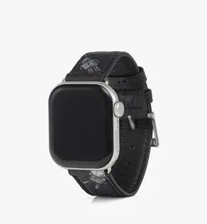 Mcm 38-41mm Apple Watch Band In Visetos - Black