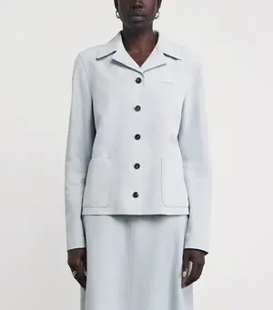 Lafayette 148 New York Suede Jacket - Blue
