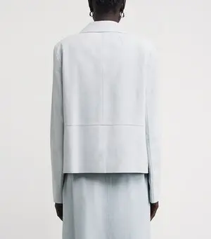 Lafayette 148 New York Suede Jacket - Blue