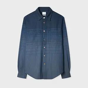 Paul Smith Dark Gradient Check Cotton Shirt