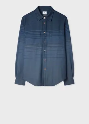 Paul Smith Dark Gradient Check Cotton Shirt