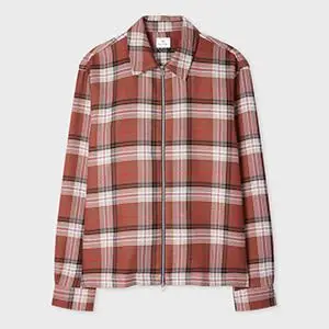 Paul Smith Double-face Cotton Check Zip-front Shirt