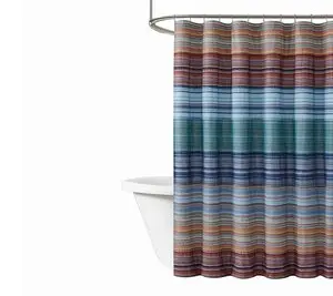 BROOKLYN LOOM Yarn Dye Stripe Shower Curtain