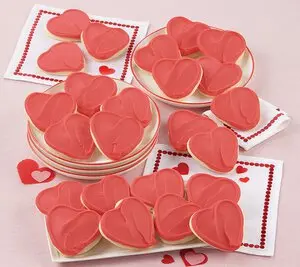 CHERYL'S 24 Pc Red Heart Cutouts - One-color