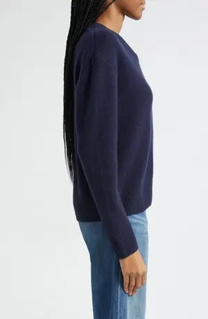 SPORTY & RICH Src Monogram Cashmere & Wool V-neck Sweater