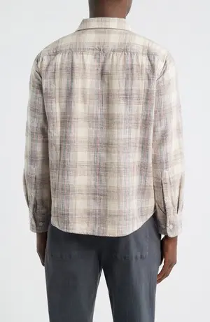 CORRIDOR Rosewood Plaid Cotton Button-up Shirt