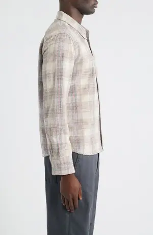 CORRIDOR Rosewood Plaid Cotton Button-up Shirt
