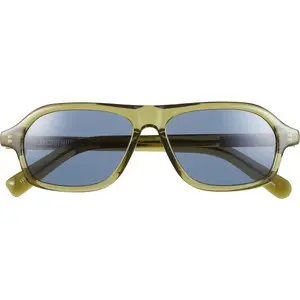 Jacquemus Polarized Pilot Sunglasses - Khaki/silver/dark Navy