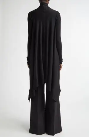 Rick Owens Open Front Virgin Wool Cardigan - Black