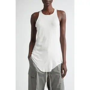 Rick Owens Basic Rib Cotton Tank - Milk