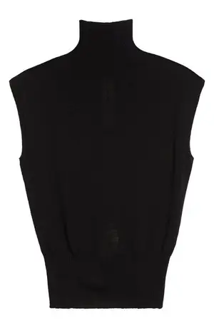 Rick Owens Virgin Wool Turtleneck Sweater - Black