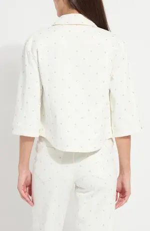 Lyssé Audrey Embellished Crop Denim Jacket