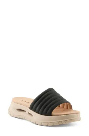 SPRING STEP SHOES Filman Platform Slide Sandal - Black