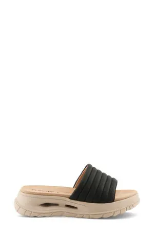 SPRING STEP SHOES Filman Platform Slide Sandal - Black