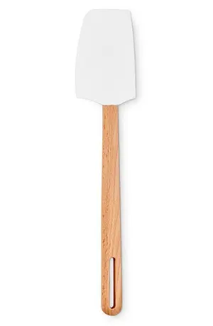 LE CREUSET Signature Medium Silicone & Wood Spatula - White
