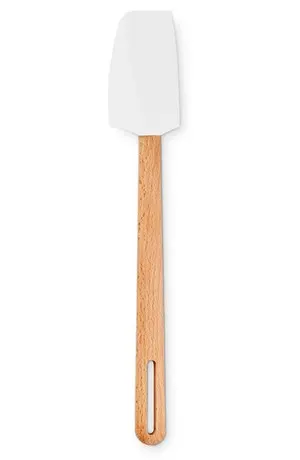 LE CREUSET Signature Small Silicone & Wood Spatula - White