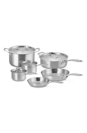 LE CREUSET Essential 10-piece Cookware Set - Stainless Steel