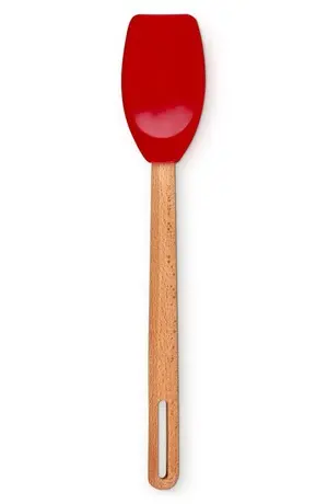 LE CREUSET Signature Silicone & Wood Spatula Spoon - Cerise