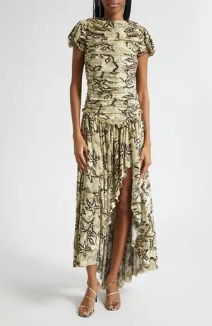 Semisheer Floral Maxi Dresses