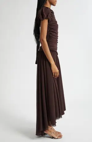 SIEDRES Adeline Semisheer Chiffon Maxi Dress