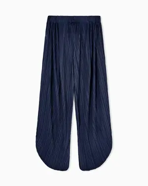 Giorgio Armani Pleated Jersey Trousers - Blue